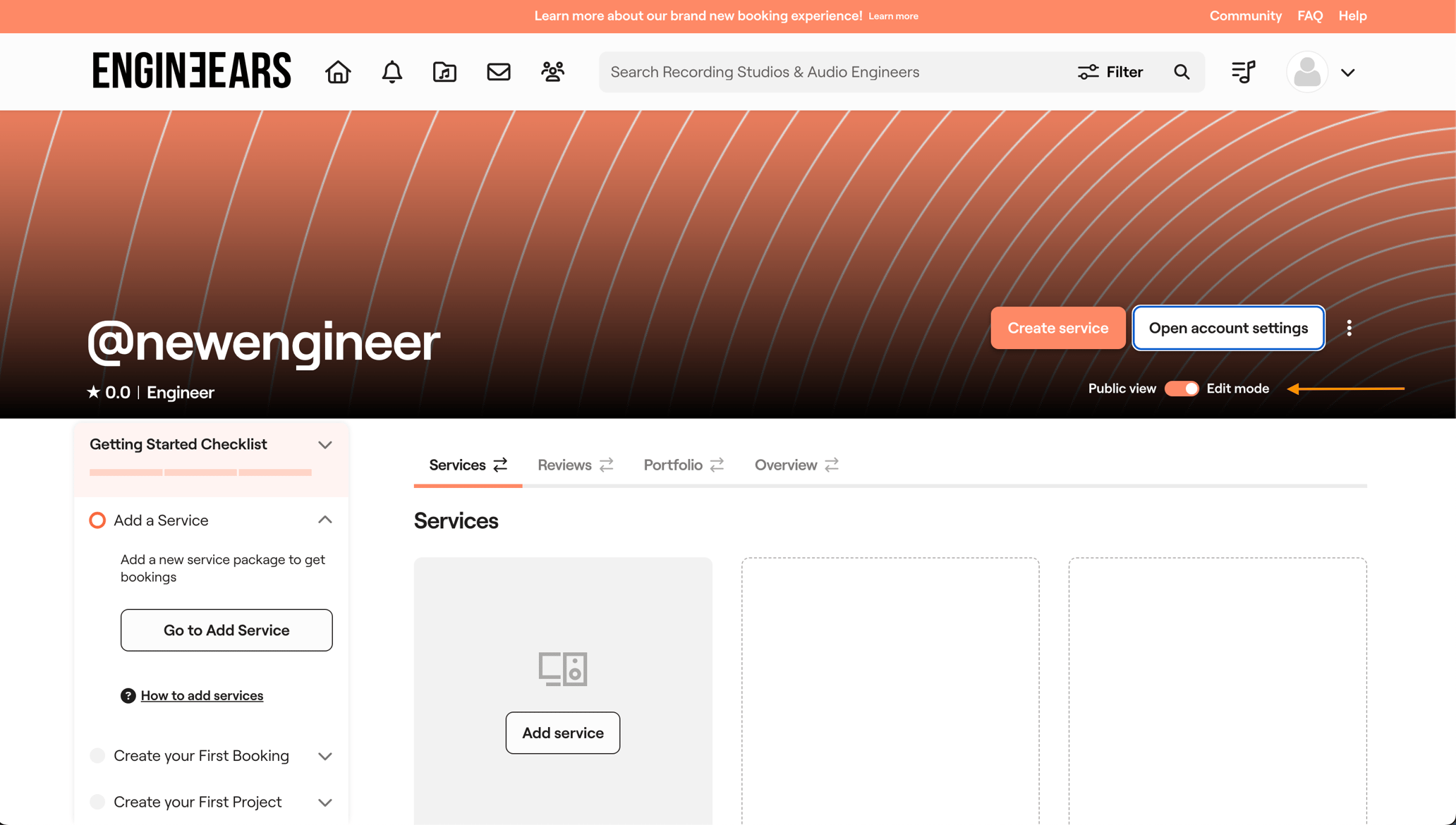 How do I edit my EngineEars profile as an Engineer?